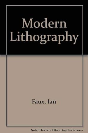 Buy Modern Lithography Book Online at Low Prices in India | Modern ...