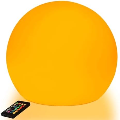 20cm/8-inch Solar Globe Light Outdoor, Garden Solar Ball Light w/Remote ...