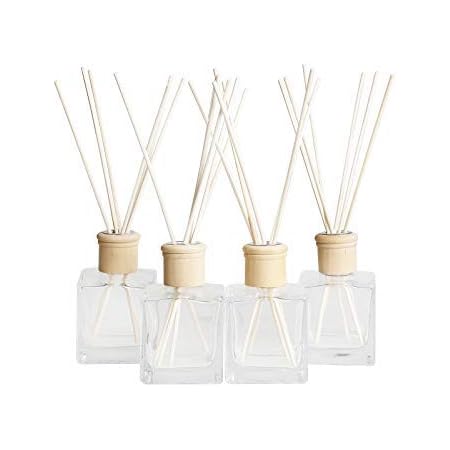 Amazon.com: Feel Fragrance Glass Diffuser Bottles Diffuser Jars with ...