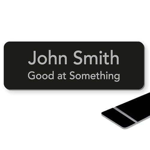 Custom Engraved Name Tag Badges – Personalized Identification with Pin ...