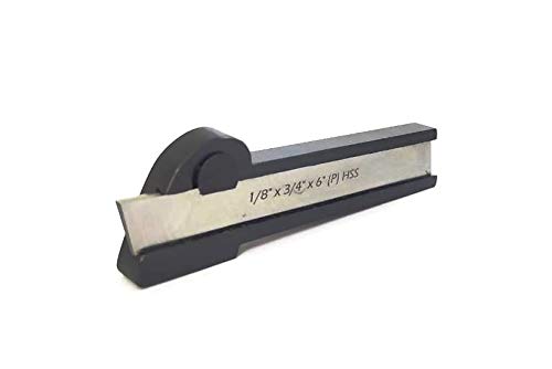 Lathe Cut off Parting Tool Holder 1-1/8" Width & HSS Blade 1/8" x 3/4 ...