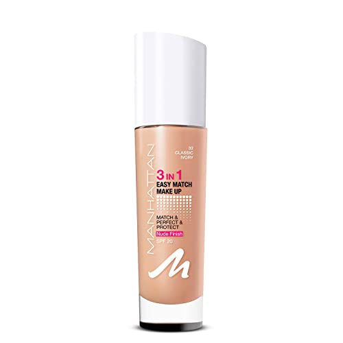 Manhattan 3in1 Easy Match Make-up, Liquid Foundation for Tanned Skin ...