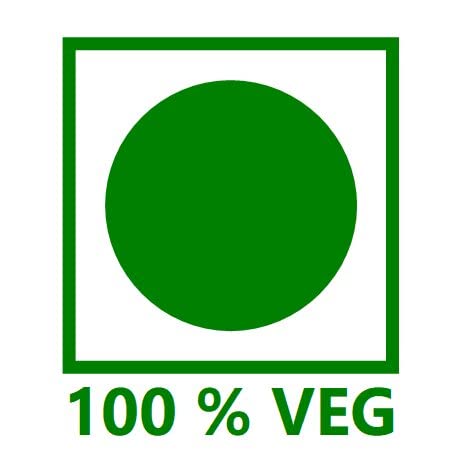 Paper Labels 100 % Veg Logo Self Adhesive Paper Sticker Labels Size 30 ...