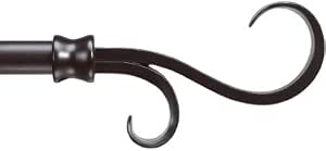 Amazon.com: Genova Black Curtain Rod Set : Home & Kitchen