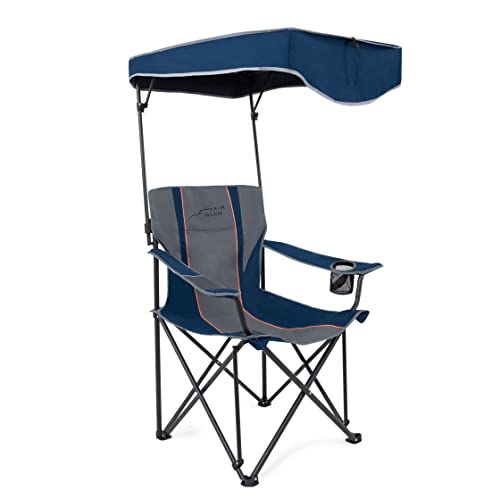 FAIR WIND Oversized Camping Lounge Chair with Adjustable Shade Canopy ...