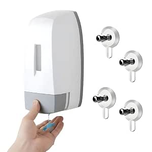 Metwin Anti-Theft Wall Mount Soap Dispenser 500 ml with Adhesive Hook ...