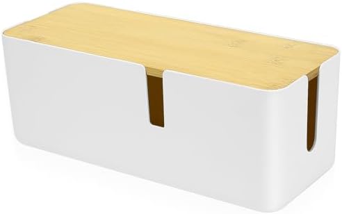 Cable Tidy Box, Desk Cable Management Box, Cord Organizer Box Holder ...