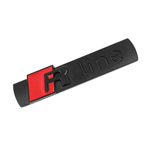 Careflection 3D R-Line Matte Black Badge Emblem Sticker Decal for All ...