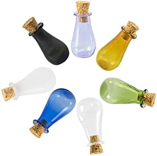 Amazon.com: Jarvials Mini Glass Color Bottles Rectangle Cute Bottles ...