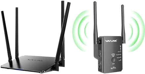 Amazon.com: WAVLINK AC1200 Wireless WiFi Router with N300 WiFi Extender ...