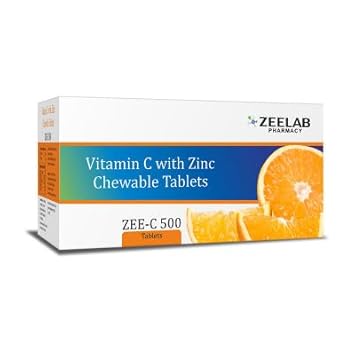 Zeelab Zee C 500mg Tablet | Vitamin C with Zinc Supplements Chewable ...