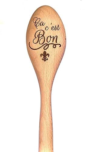 Amazon.com: Ca C'est Bon Wooden Spoon, Cajun Roux Spoon, Laser Engraved ...