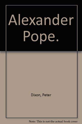 Buy Alexander Pope. Book Online at Low Prices in India | Alexander Pope ...
