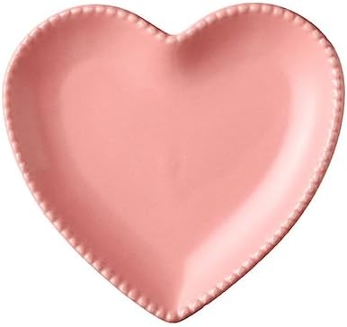 Amazon.com | OMAYKEY 6.3 Inch Porcelain Dessert Plates, Heart Shaped ...