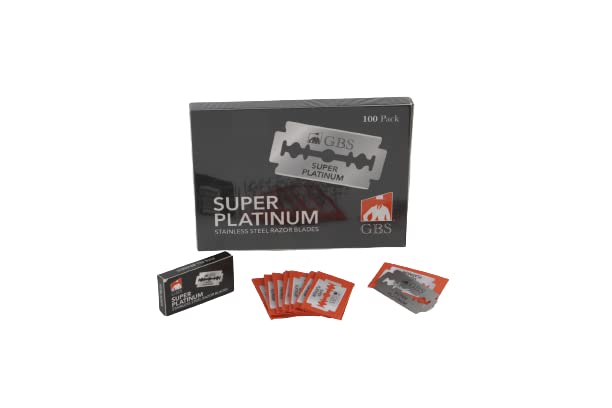 Amazon.com: 100 Count GBS Super Platinum Men's Safety Razor Blades for ...