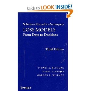 Loss Models 3rd (Third) Edition BYKlugman: Klugman Panjer: Amazon.com ...