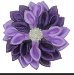 Amazon.com: Purple Swirl 3.5" Sorority Paraphernalia Flower Brooch Pin ...