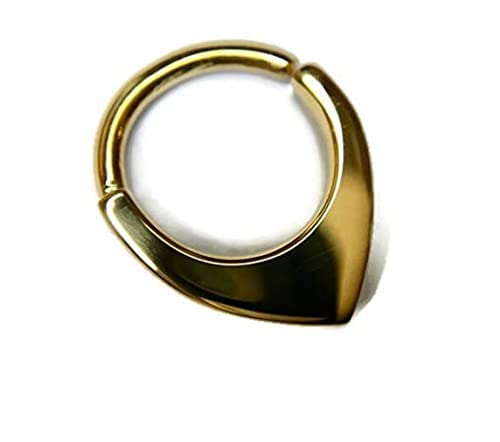 Buy Gold Plated Mini Shield Septum Ring Small Blade Septum Hoop ...