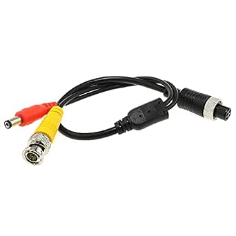 DGZZI M12 Connector to BNC+DC Adapter 35cm/13.78Inch M12 4P Female to ...