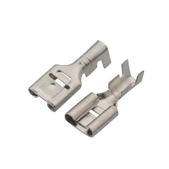 KLOOKY 100Sets(200pcs) Female Spade Connector 5.2 Crimp Terminal with ...