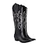 Kekonaca Women's Embroidered Western Knee High Boots Cowboy Cowgirl ...