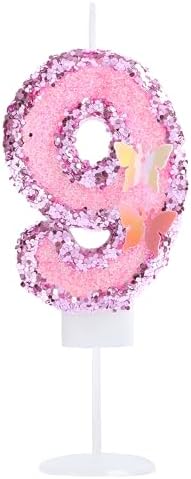 Amazon.com: Kinsynko 9 Candle for Birthday Cake Girl Princess Child ...