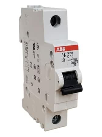 ABB Sh201 Series MCB 6Ka Single Pole Fuse Miniature Circuit Breaker - Made in Germany (10A Mcb ...