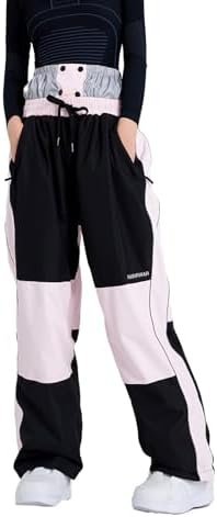 Amazon.com: MUTUSNOW Womens Baggy Snowboard Pants, Insulated Waterproof ...