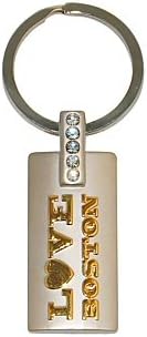 Amazon.com: Boston Keychain - Love Pewter/Gold, Boston Keychain, Boston ...