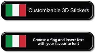 Amazon.com: Labelbike Pair of Stickers 1x5 cm Customized Resin 3D ...