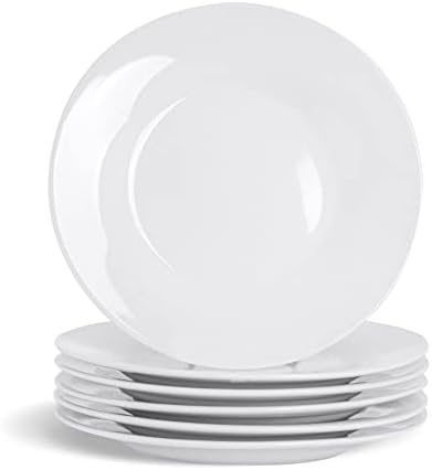 Foraineam 12 Pcs Side Plates Round Porcelain 20 cm Small Dinner Dish ...