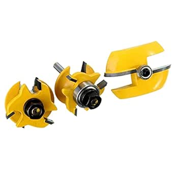 Router Bit RB15 3pcs 1/4 Inch Round Rail Stile Router Bits Wood Working ...