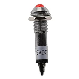 MERISHOPP 12V 8mm LED Dash Panel Indicator Singal Light Bulb Compatible ...