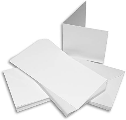 Papermania Square Aperture Cards/Envelopes Pack of 10, 300gsm, White ...