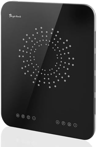 AMZCHEF Single Induction Cooker, Ultra-thin Induction Hob with Fashion ...