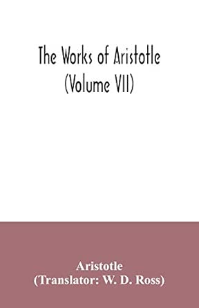 The works of Aristotle (Volume VII) : Buy Online at Best Price in KSA ...