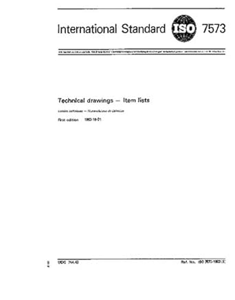 ISO 7573:1983, Technical drawings - Item lists | Amazon.com.br