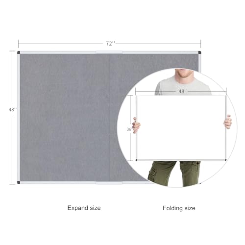 Snapklik.com : VIZ-PRO Large Fabric Bulletin Board/Foldable Notice ...