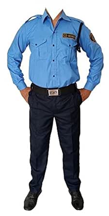 Buy REGALIA Sky Blue Shirt - Blue Matty Trouser Men Security Guard ...