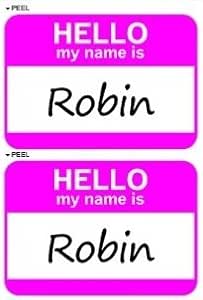 Amazon.com - Hello My Name Is Robin - Sheet of 2 - Window Bumper Laptop ...