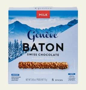 Amazon.com : Geneve Baton Milk Chocolate Bars, Swiss Chocolate with ...