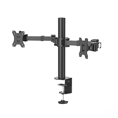 Hama 118494 Full Motion Monitor Arm for 2 Screens, Black - EverKing LLC