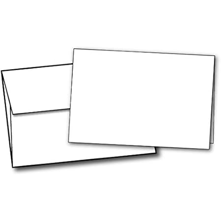 Amazon.com : Goefun Blank White Cards with Envelopes 4 x 6 Folded ...