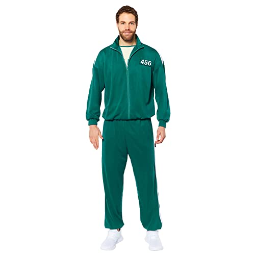 Adults Official Player 456 Uniform Fancy Dress Squid Game Costume ...