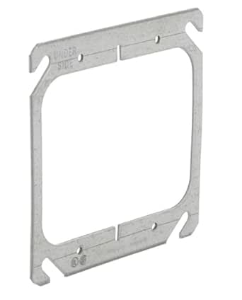 Electrical Device Ring, for 4 Inch Square Electrical Box, 2 Gang, Flat ...