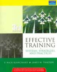 Effective Training: Systems, Strategies And Practices: James W. Thacker ...