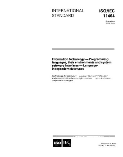 ISO/IEC 11404:1996, Information technology - Programming languages ...