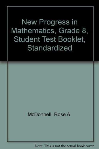Amazon.com: New Progress in Mathematics, Grade 8, Student Test Booklet ...