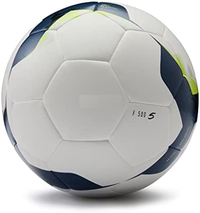 Buy Decathlon Football Ball Match Size 5 Basic F500 - White Yellow ...