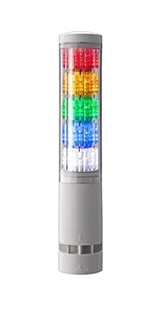 Patlite, LA6-5DTNWB-RYGBC, 60mm, 5-Tier Programmable Multi Color LED Signal Tower, DC24V ...